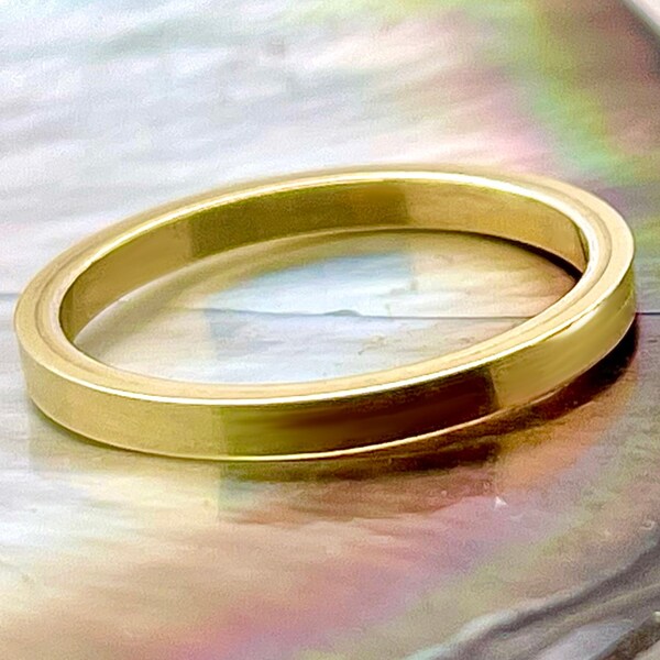 2mm Wide Wedding Band - Etsy