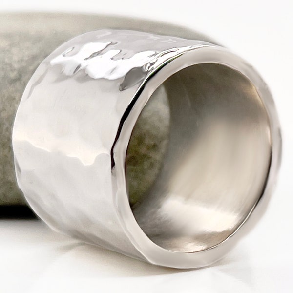 Huge Heavy Silver Ring - Etsy