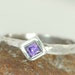 Square Amethyst Ring, Amethyst Solitaire, Amethyst White Gold Ring, February Birthstone Ring ...