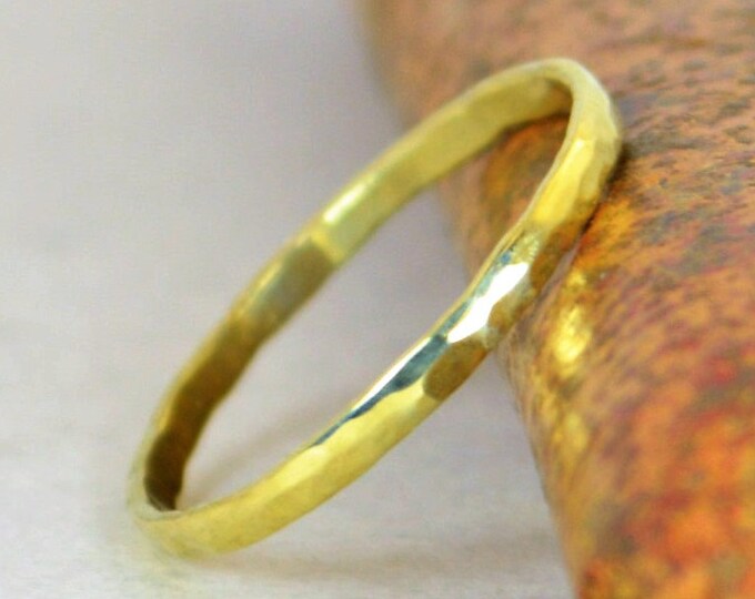Classic Solid 14k Green Gold Stacking Ring, Gold Band, Gold Ring, Solid ...