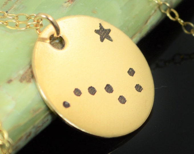 14k Gold Filled Big Dipper Necklace, Gold Big Dipper Necklace, Gold ...