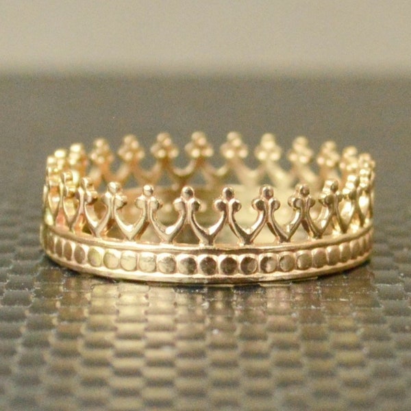 Gold Crown Ring - Etsy