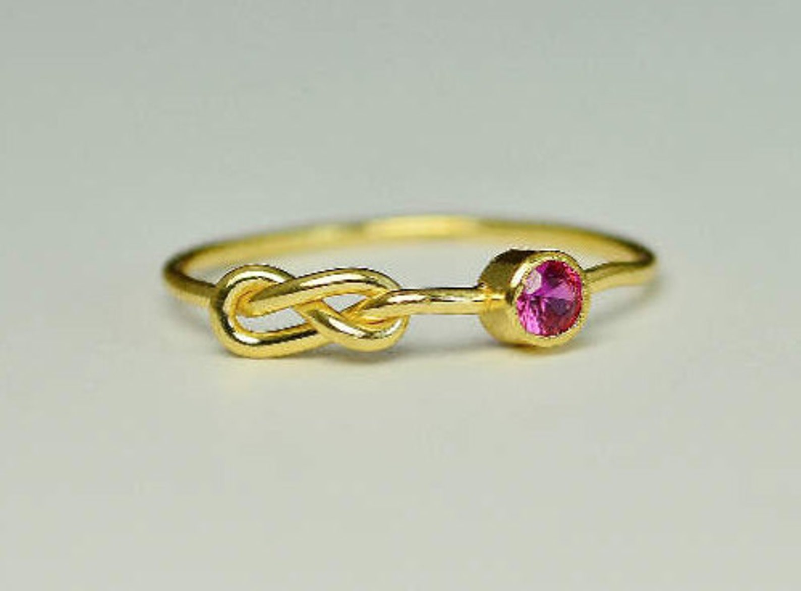 14k Gold Ruby Infinity Ring 14k Gold Ring Stackable Rings - Etsy