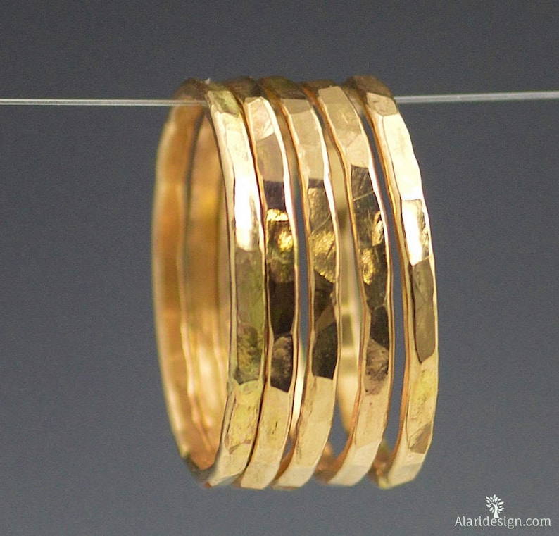 Classic Gold Stackable Rings 14k Gold Filled Gold Stacking - Etsy