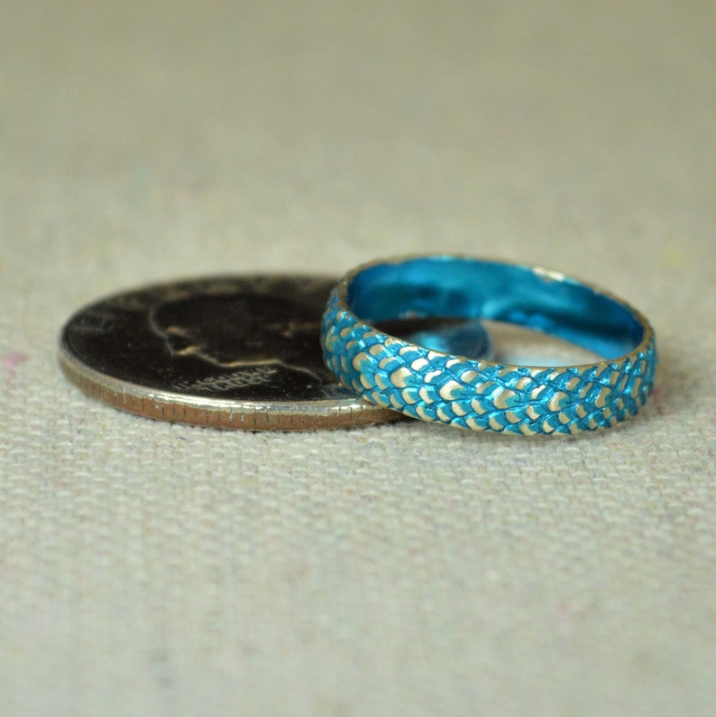 Turquoise Snake Scale Ring Sterling Ring Dragon Scale Ring - Etsy