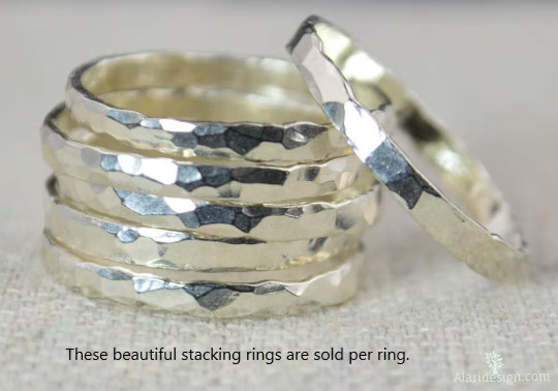 Thick Silver Stackable Rings Pure Silver Simple Silver - Etsy