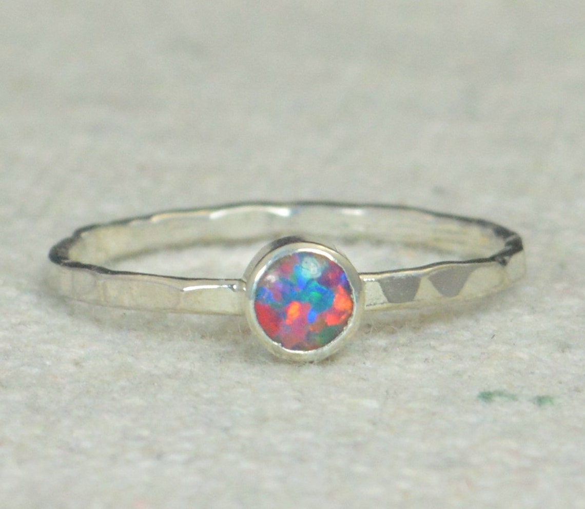 Grab 4 Small Opal Rings Opal Ring Opal Jewelry Stacking | Etsy