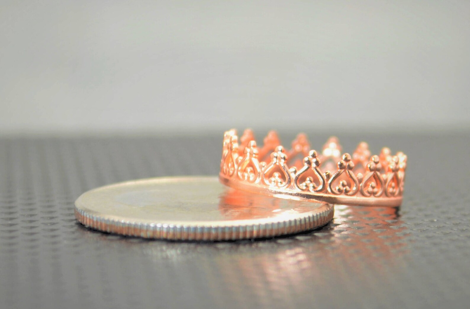 Dainty Rose Gold Crown Ring Rose Gold Princess Crown Ring | Etsy