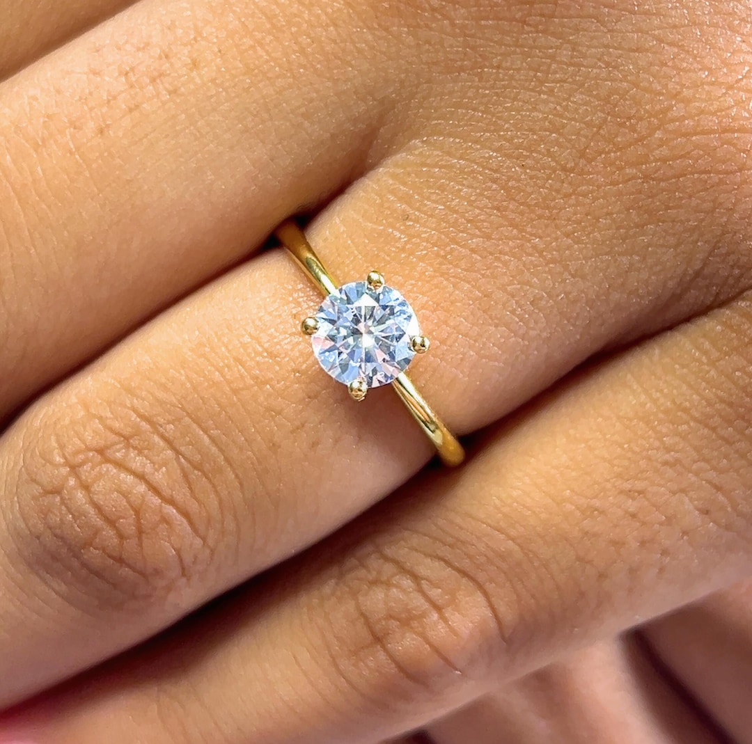 1 Carat Diamond Ring, 10k, 14K, 18k Diamond Ring, 1ct Lab Grown Diamond ...