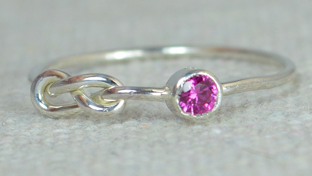 Ruby Infinity Ring, Sterling Silver, Stackable Rings, Mother's Ring ...