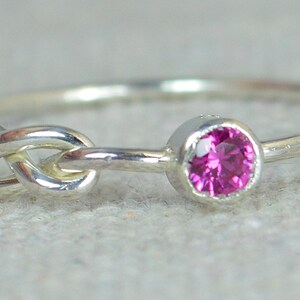 Ruby Infinity Ring, Sterling Silver, Stackable Rings, Mother's Ring ...