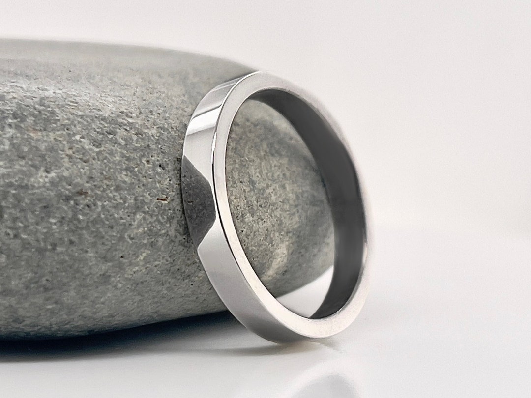 3mm Solid Platinum Wedding Band, Platinum Wedding Ring, 950 Platinum ...