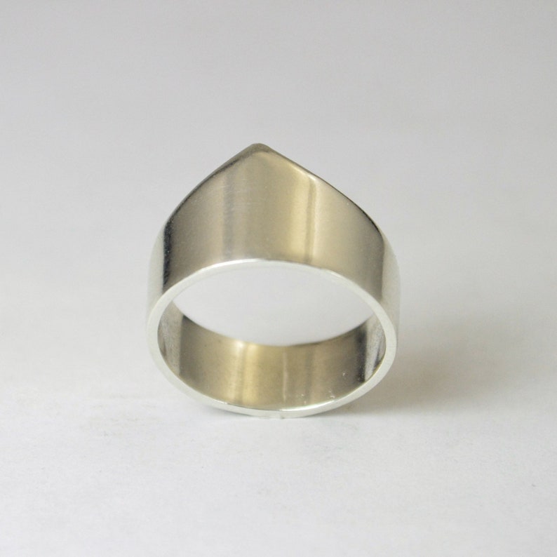 Silver Chevron Ring Silver Tiara Ring Sterling Silver Ring - Etsy