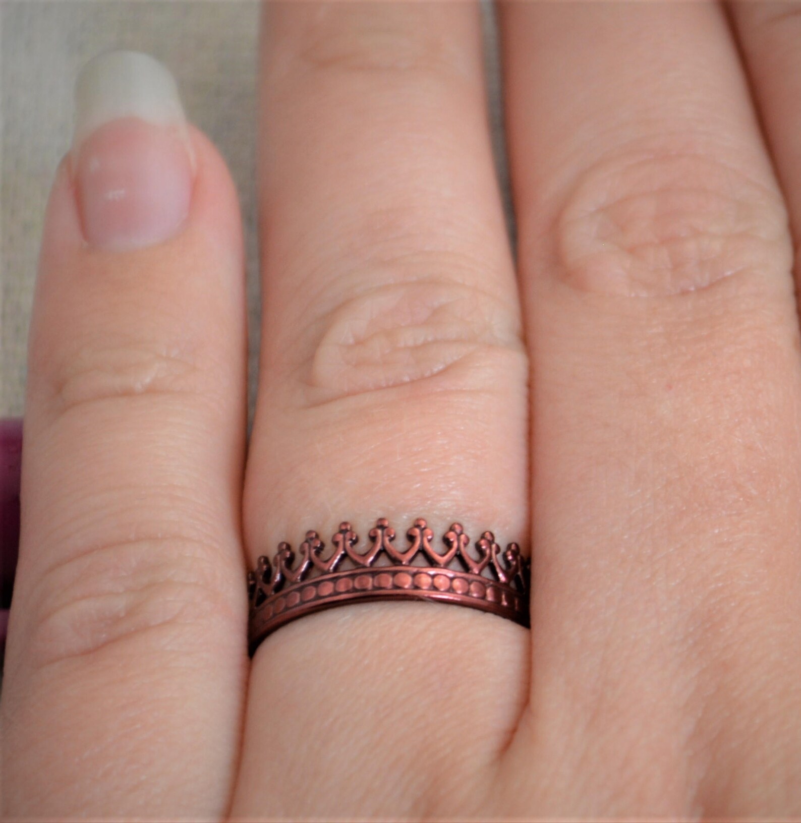 Crown Ring Princess Ring Maroon Ring Red Ring Maroon | Etsy