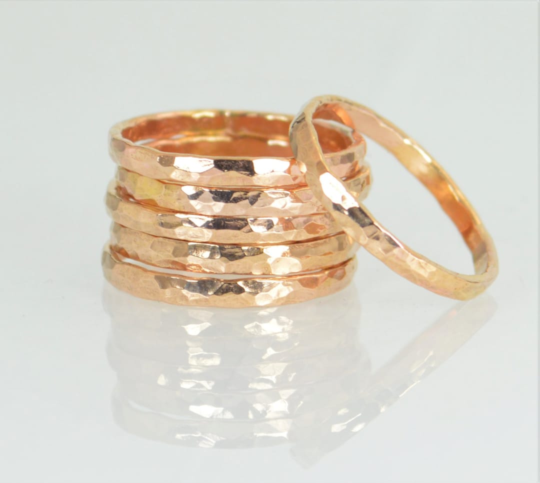Thick 14k Rose Gold Filled Stackable Ring(s), 14k Rose Gold Filled ...