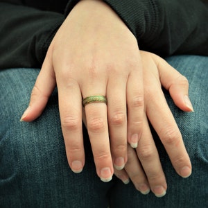 Japanese Coin Ring, Green Ring, Japanese Ring, Coin Ring, Bronze Ring ...