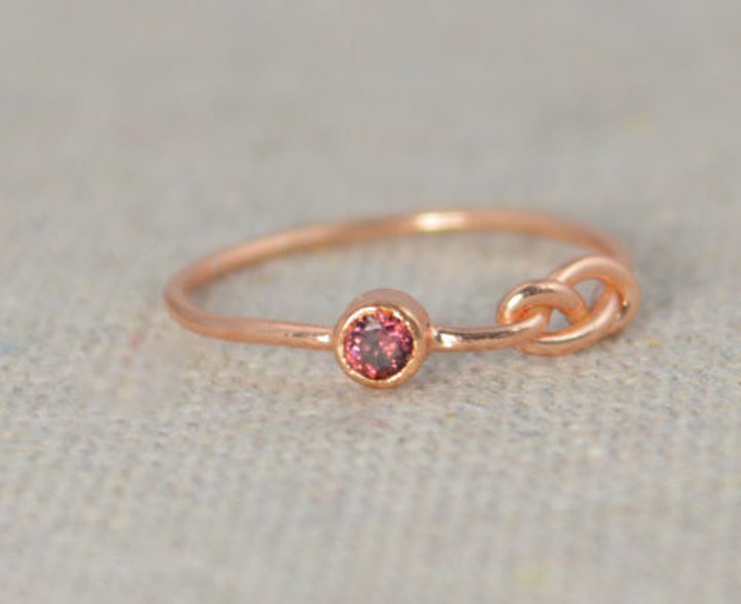 Alexandrite Infinity Ring, Rose Gold Filled Ring, Stackable Rings ...