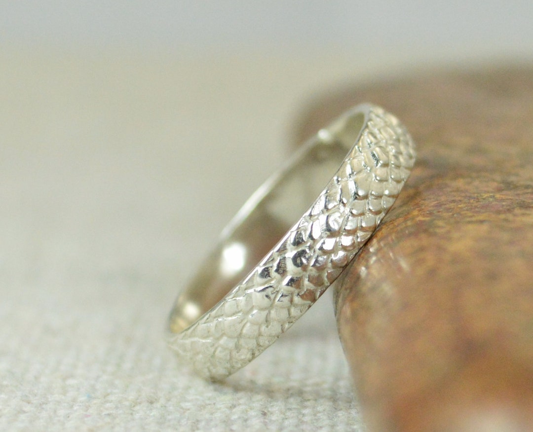 Silver Snake Scale Ring, Sterling Ring, Dragon Scale Ring, Silver ...