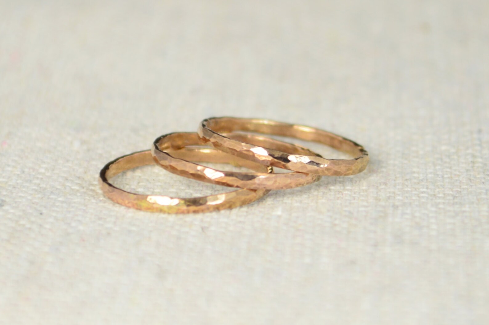Classic Rose Gold Stackable Rings 14k Rose Gold Filled - Etsy