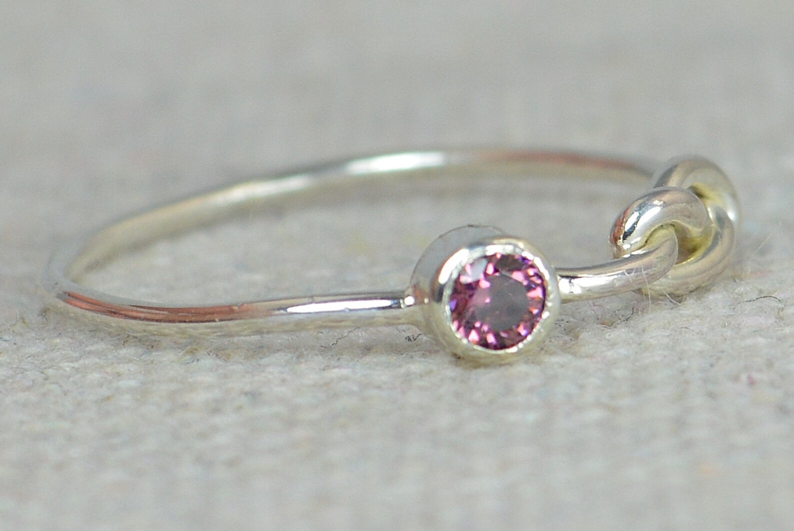 Alexandrite Infinity Ring Sterling Silver Stackable Rings - Etsy