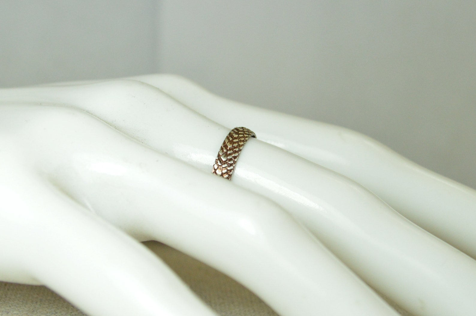 Brown Snake Scale Ring Sterling Ring Brown Dragon Scale | Etsy