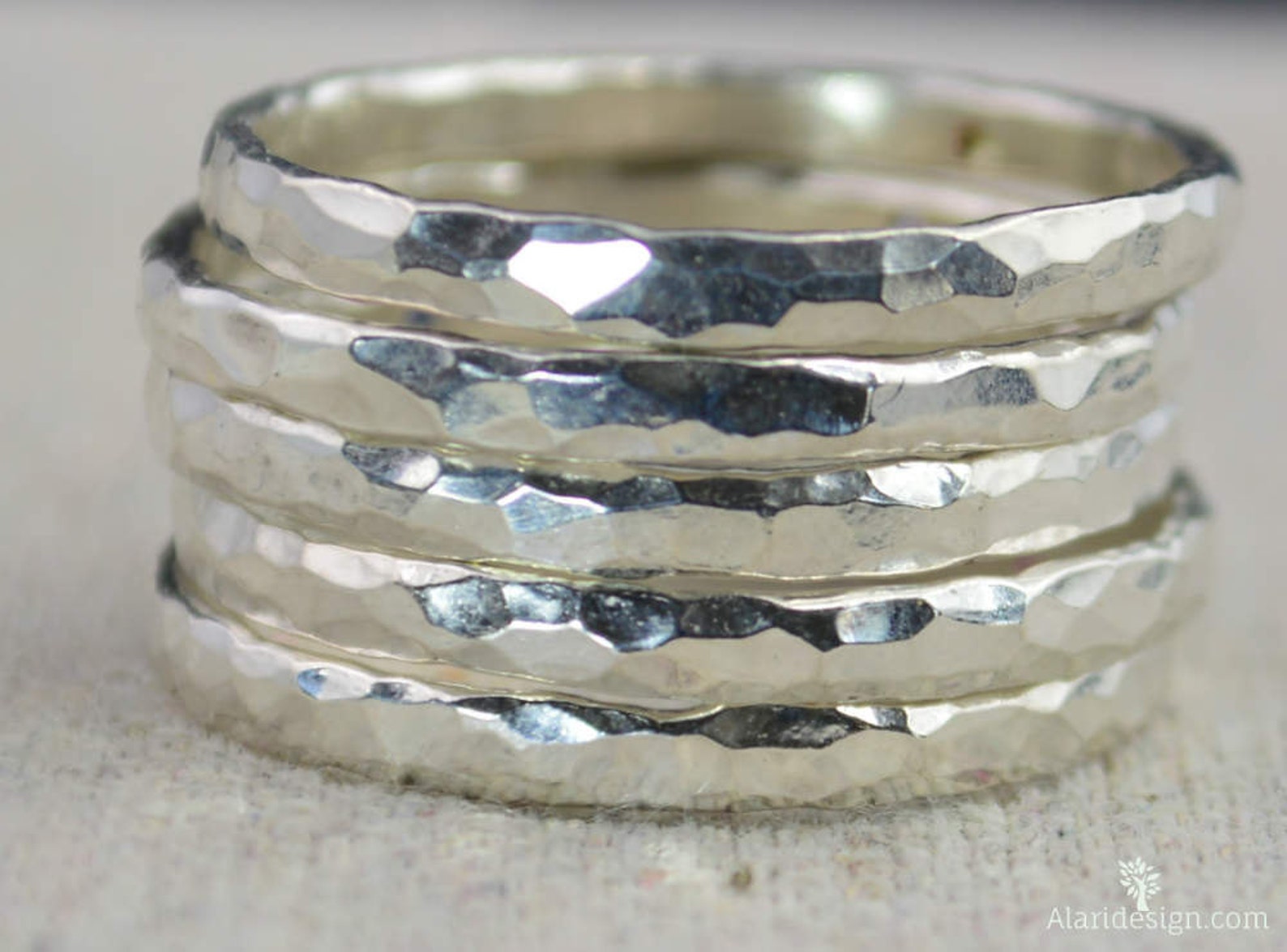 Super Thick Pure Silver Stackable Rings Stack Ring - Etsy