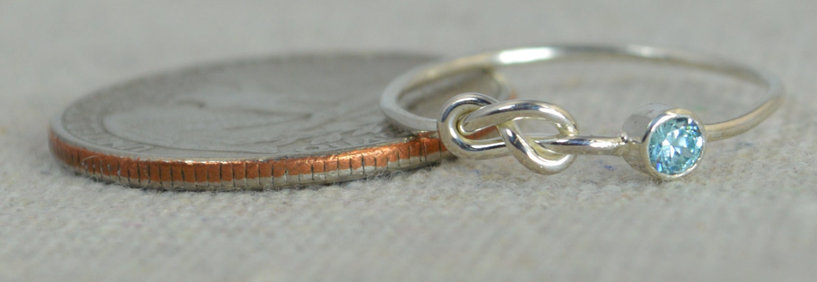 Infinity Aquamarine Ring Sterling Silver Stackable Rings - Etsy