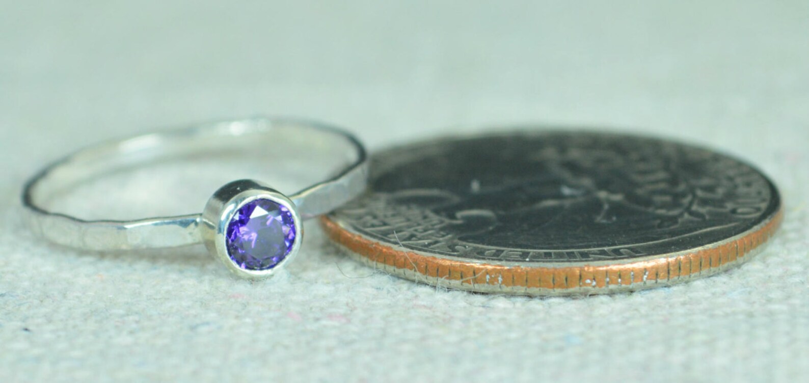 Small Silver Amethyst Ring Amethyst Ring Gemstone Ring | Etsy
