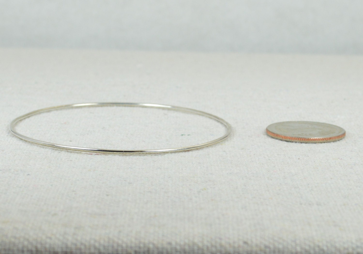 Thin Silver Bangle Round Bangle Thin Bangle Stacking - Etsy