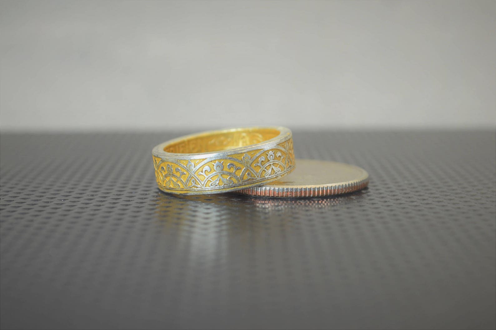 Moroccan Coin Ring Gold Coin Ring Stained Glass Ring Gold - Etsy