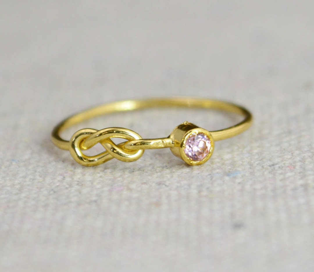 Pink Tourmaline Infinity Ring, Gold Filled Ring, Stackable Rings ...