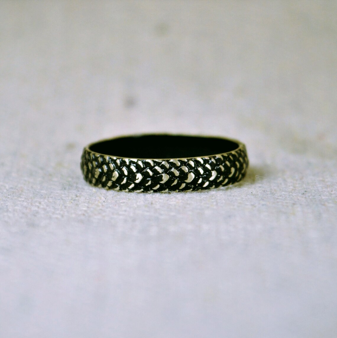 Black Snake Scale Ring Sterling Ring Black Dragon Scale | Etsy