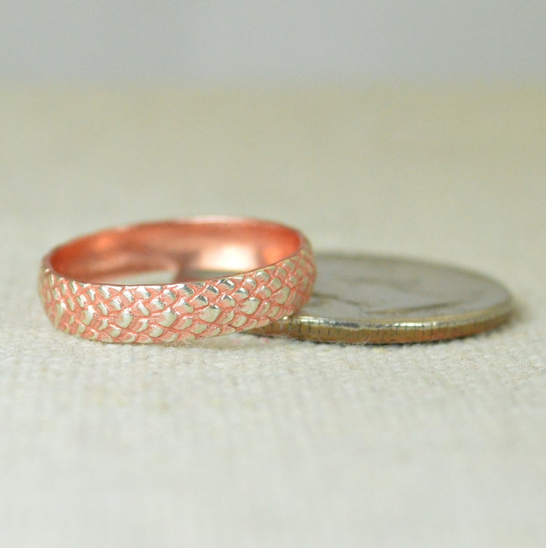 Pink Dragon Scale Ring Sterling Ring Pink Snake Scale Ring - Etsy