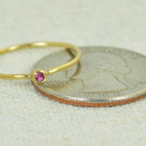 Tiny Ruby Ring, Ruby Stacking Ring, Gold Filled Ruby Ring, Ruby Mothers Ring, July Birthstone ...