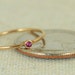 Tiny Ruby Ring Ruby Stacking Ring Rose Gold Filled Ruby - Etsy Canada