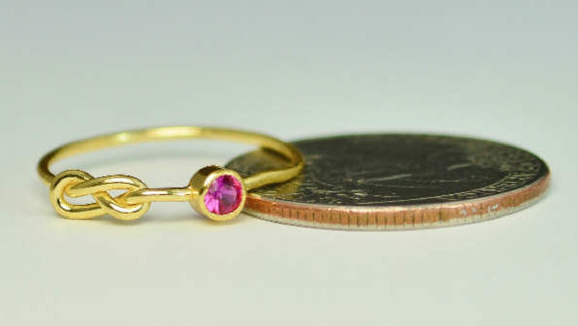 14k Gold Ruby Infinity Ring 14k Gold Ring Stackable Rings - Etsy