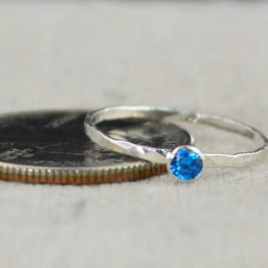 Stackable Birthstone Rings, Stackable Gemstone Rings, Birthstone Rings ...