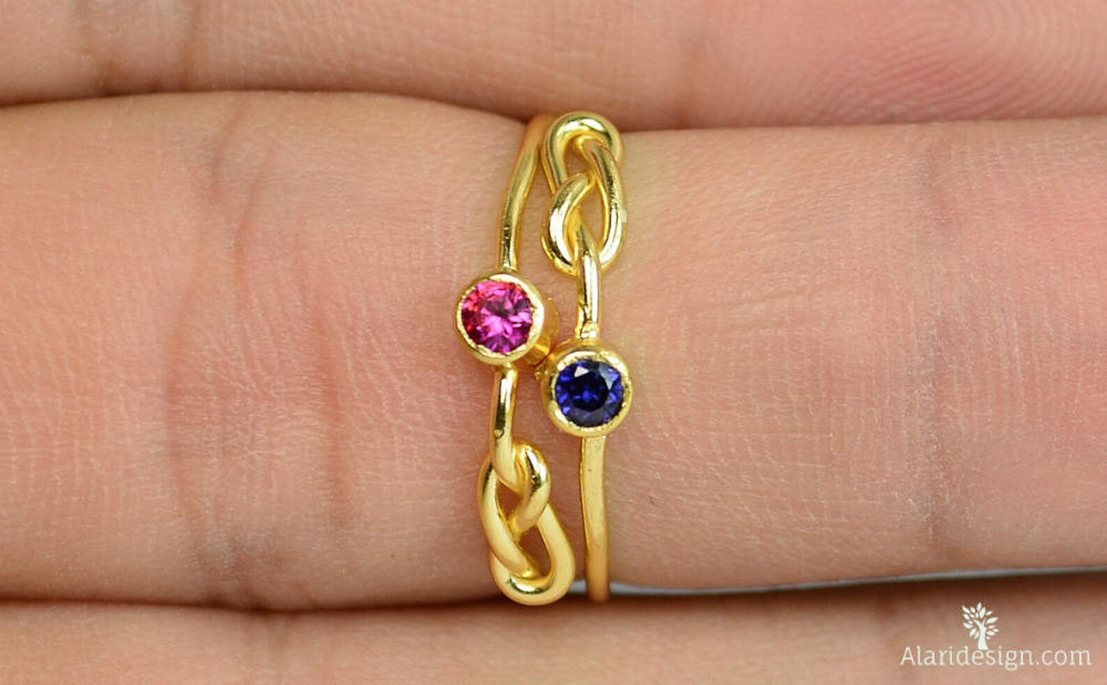 Sapphire Infinity Ring Gold Filled Ring Stackable Rings - Etsy