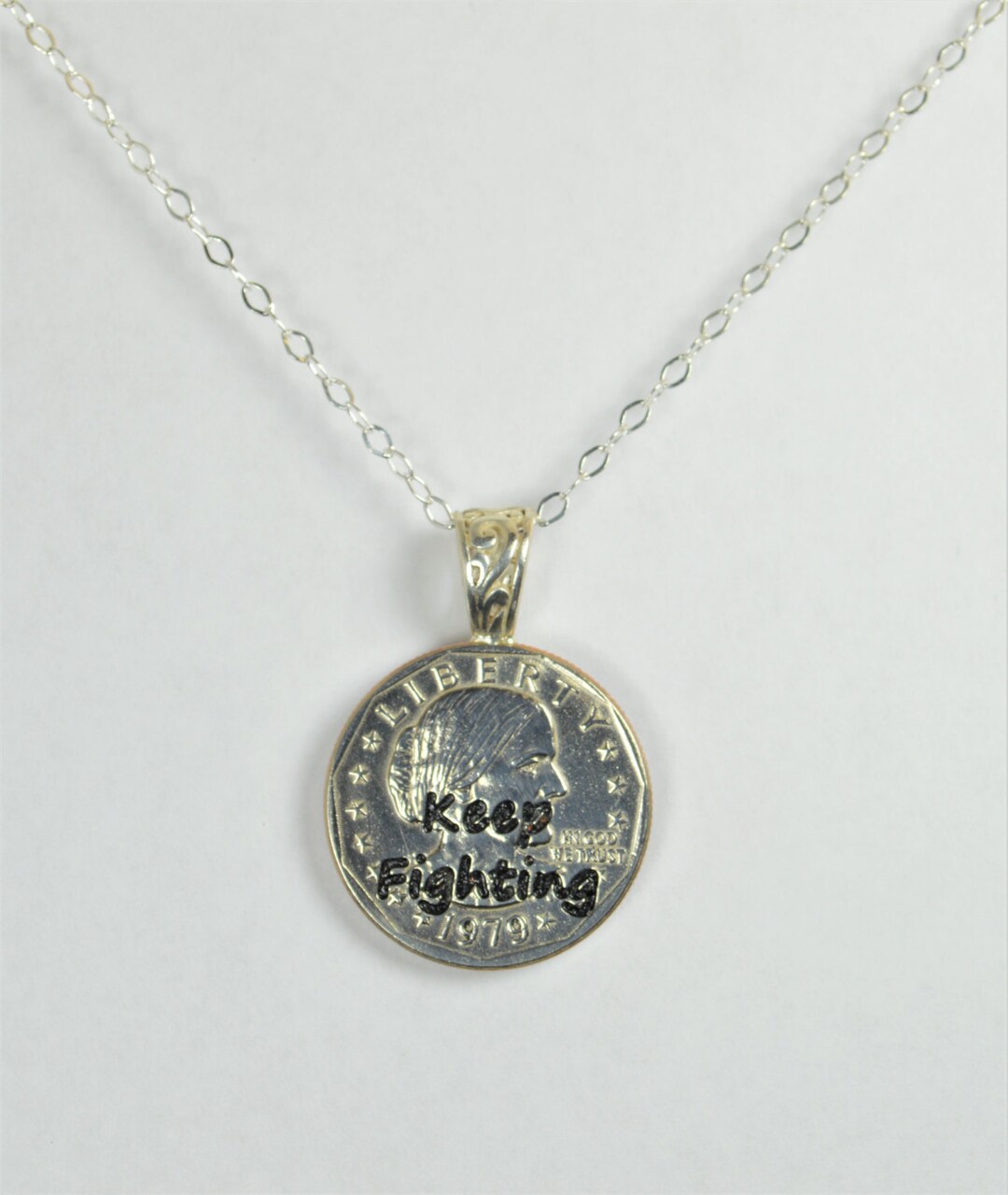 Keep Fighting, Keep Fighting Necklace, Keep Fighting Jewelry, Gift for ...