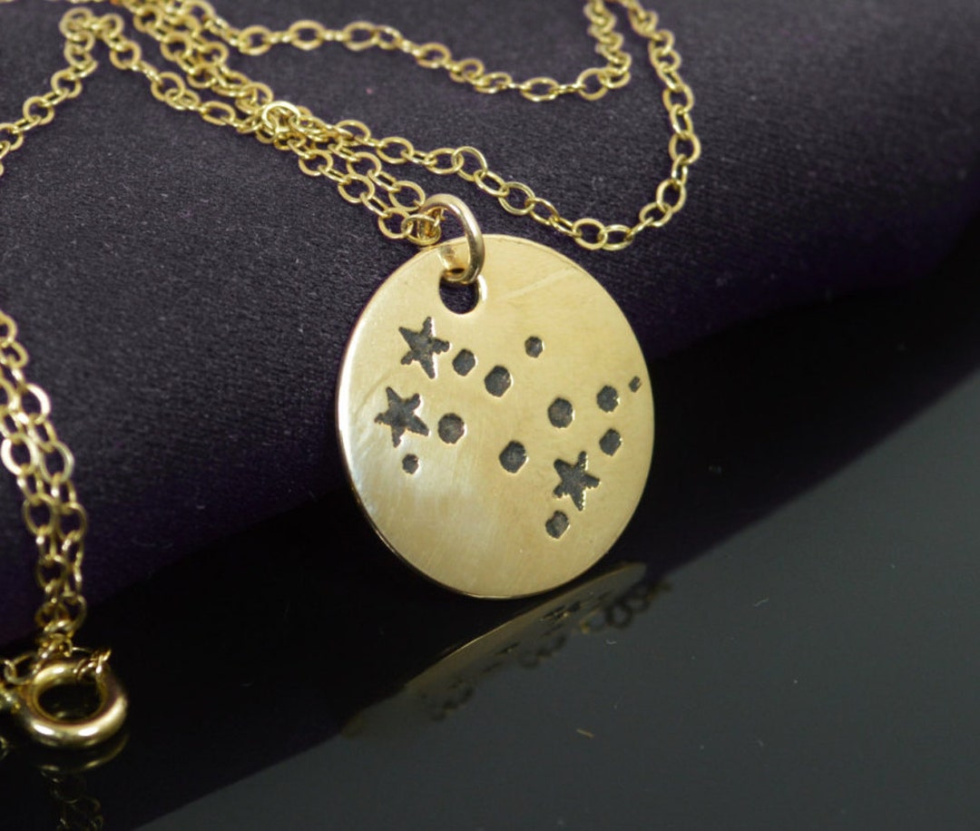 14k Gold Filled Gemini Necklace, Gemini Necklace, Gold, Gemini ...