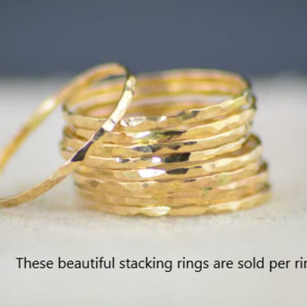 Thin Hammered Ring - Etsy