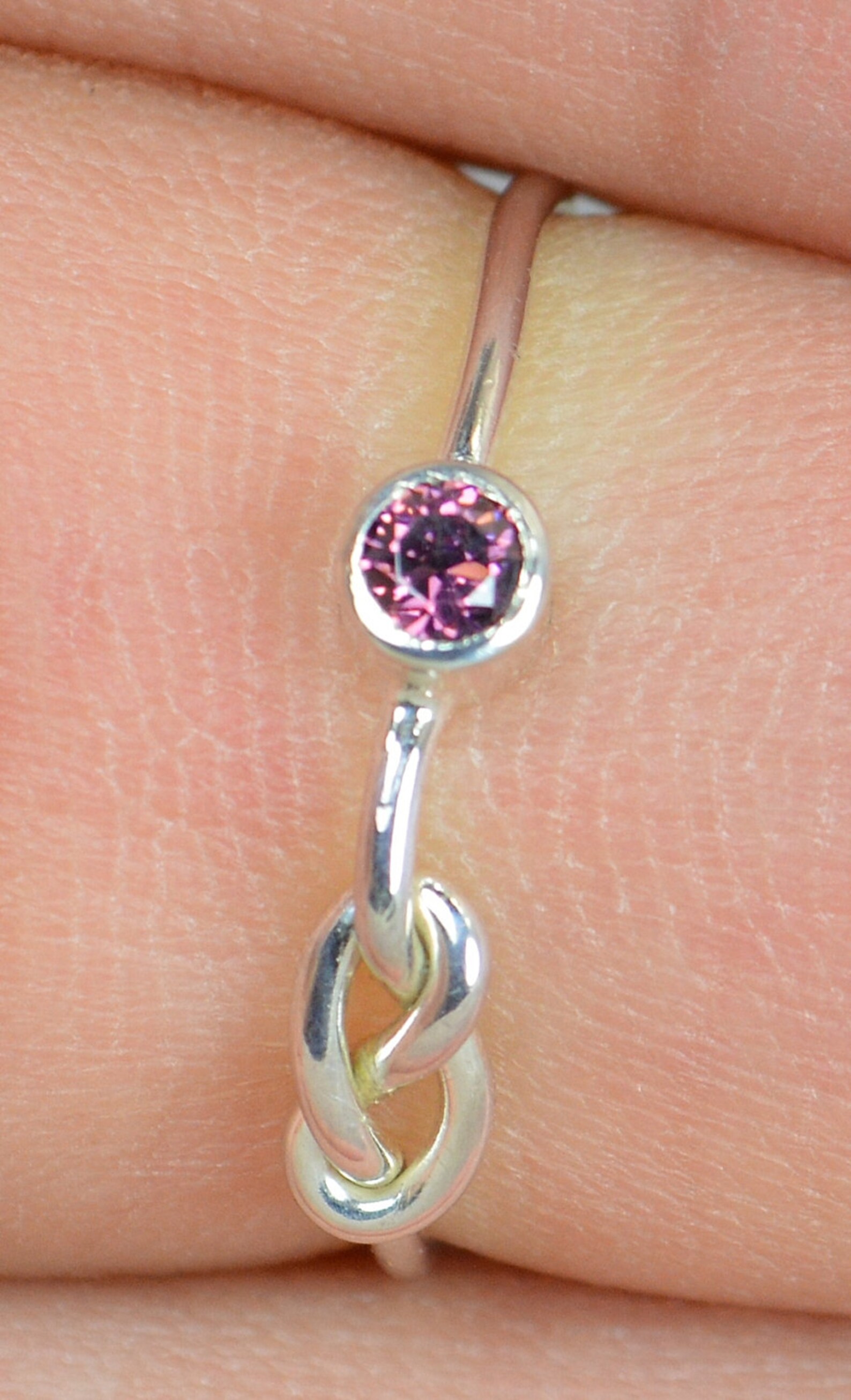 Alexandrite Infinity Ring Sterling Silver Stackable Rings - Etsy