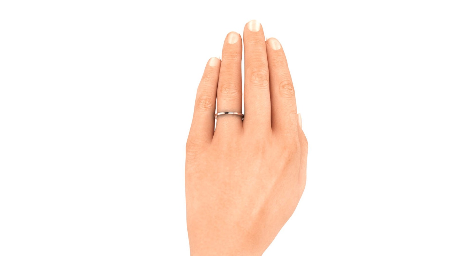 1.5mm Square Rose Gold Ring 10k 14k or 18k Solid Gold - Etsy