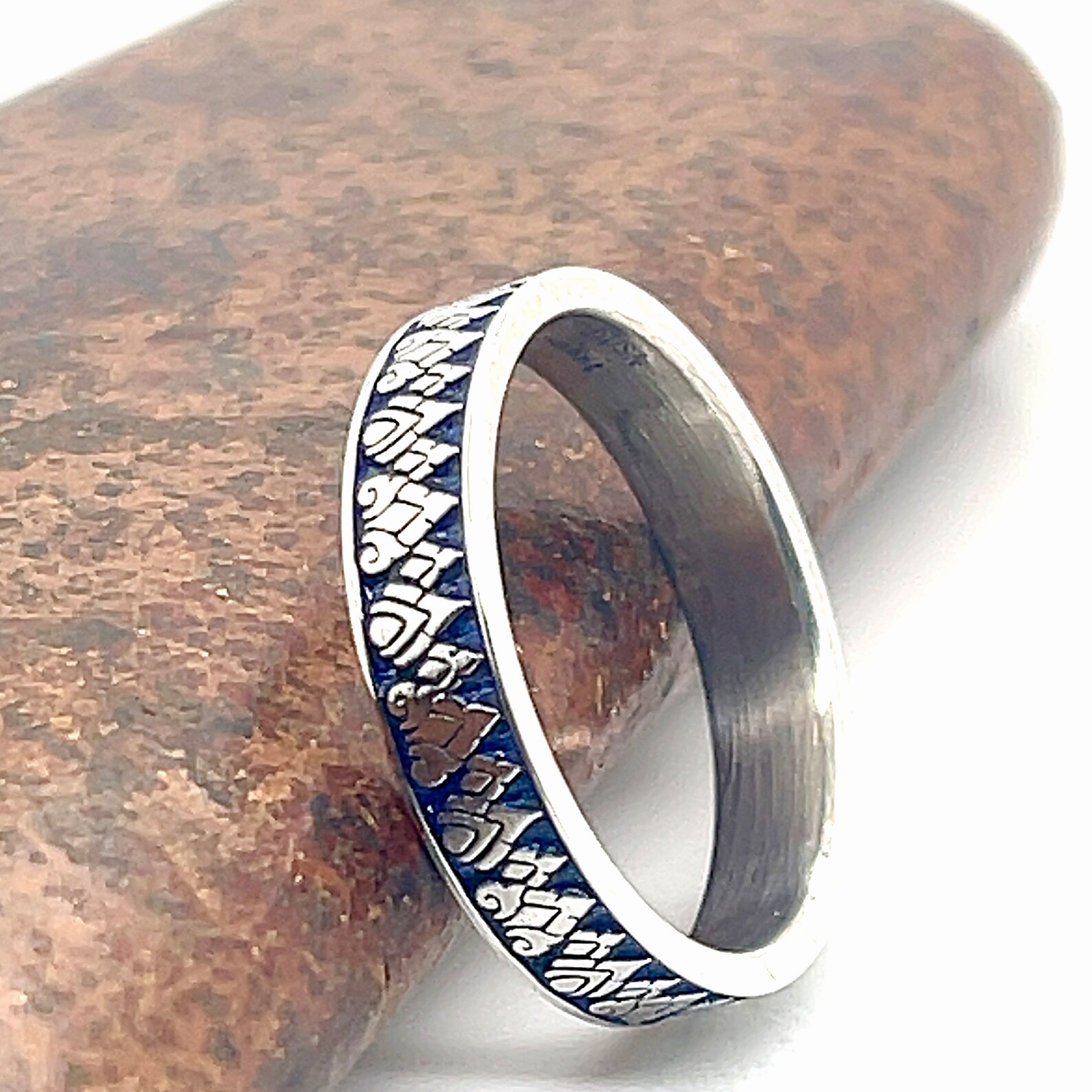 Thai Buddhist Temples Ring in Solid White Gold 10k 14k 18k - Etsy