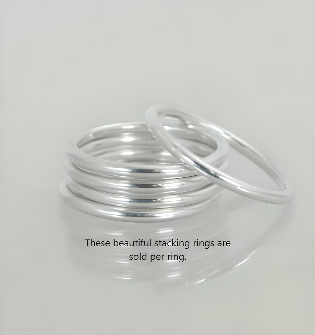 Round Classic Silver Stacking Ring(s), Heirloom Quality, Sterling ...
