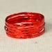 Super Thin Red Silver Stackable Ring(s), Red Ring, Stack Rings, Red ...