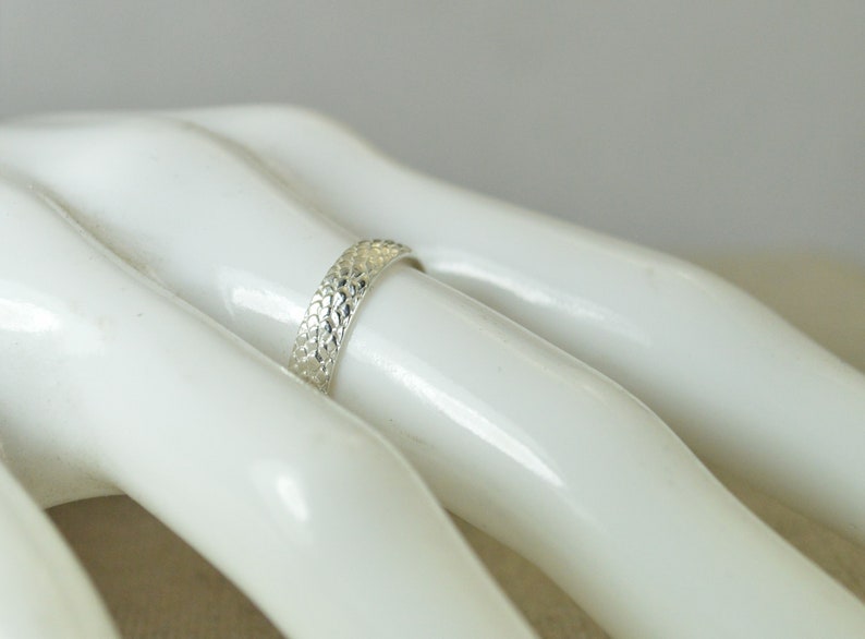 Silver Snake Scale Ring Sterling Ring Dragon Scale Ring | Etsy