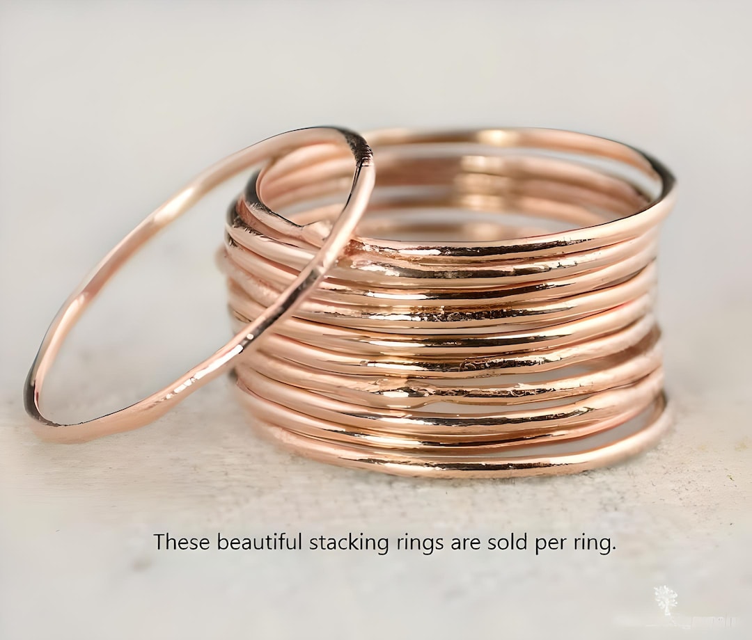 Thin Round Copper Stacking Ring, Pure Copper, Copper Stacking Ring ...