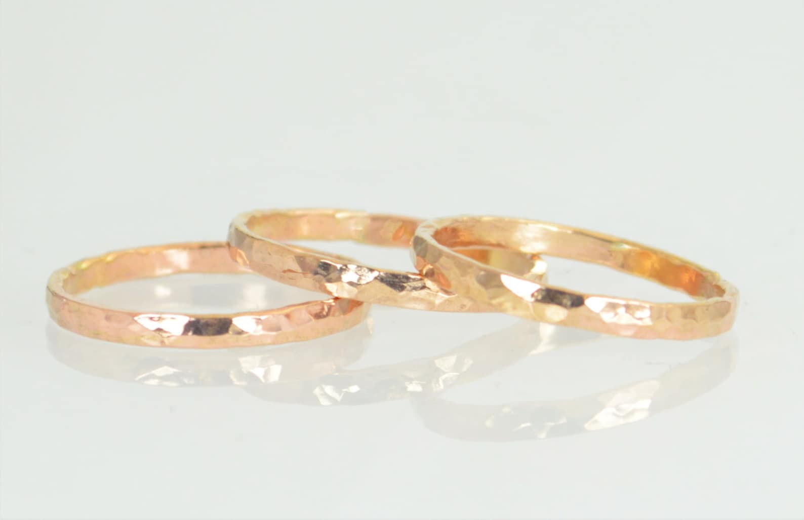 Thick 14k Rose Gold Filled Stackable Rings 14k Rose Gold - Etsy