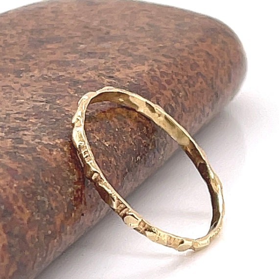14k Gold Bohemian Ring Rustic Wedding Ring Heirloom Quality - Etsy